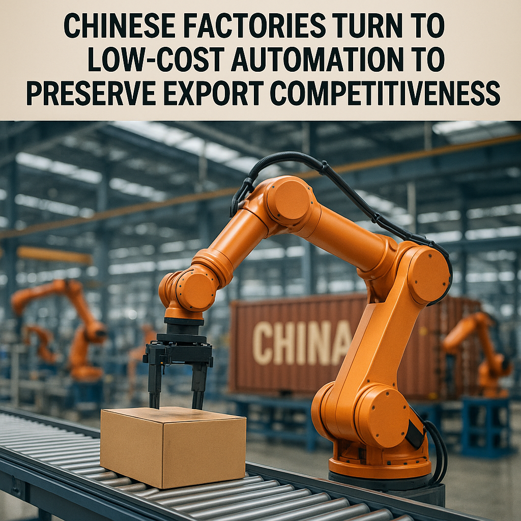 Chinese Factories Turn to Low-Cost Automation to Preserve Export ...